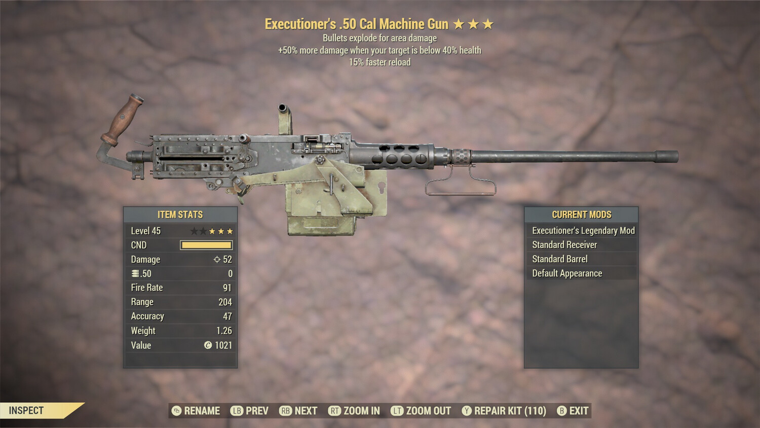 Executioners Explosive 15 50-cal Machine Gun