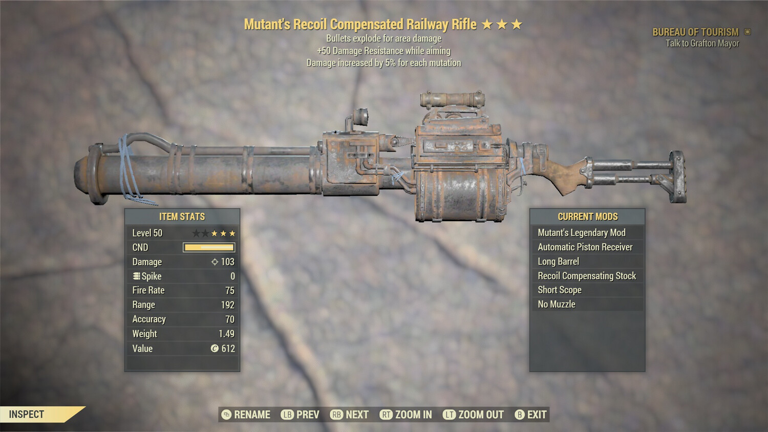 Mutant Explosive 50 Railway Rifle