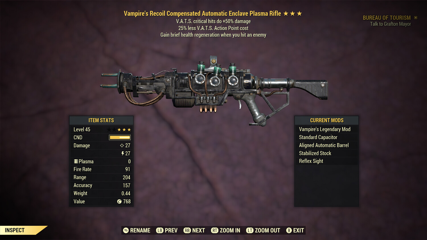 Vampire 50/25 Enclave Plasma Rifle With Flamer Mod Box