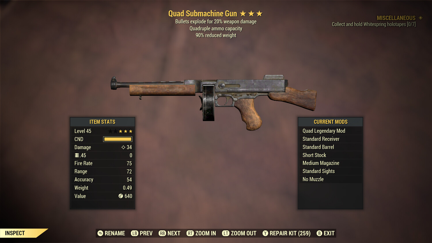 Quad Explosive 90 Submachine Gun