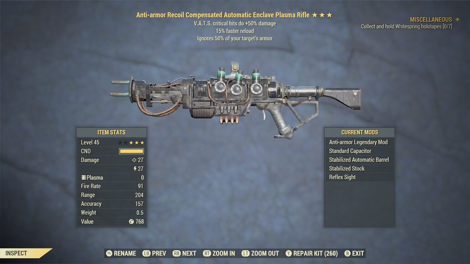 Anti Armor 50/15 Enclave Plasma Rifle + Flamer Mod Box