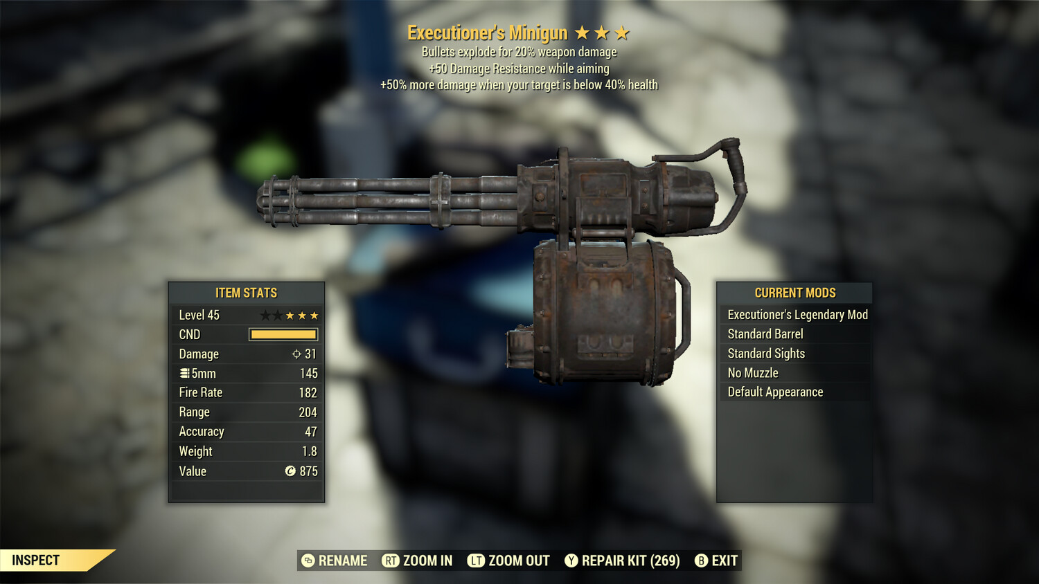 Executioners Explosive 50 Minigun