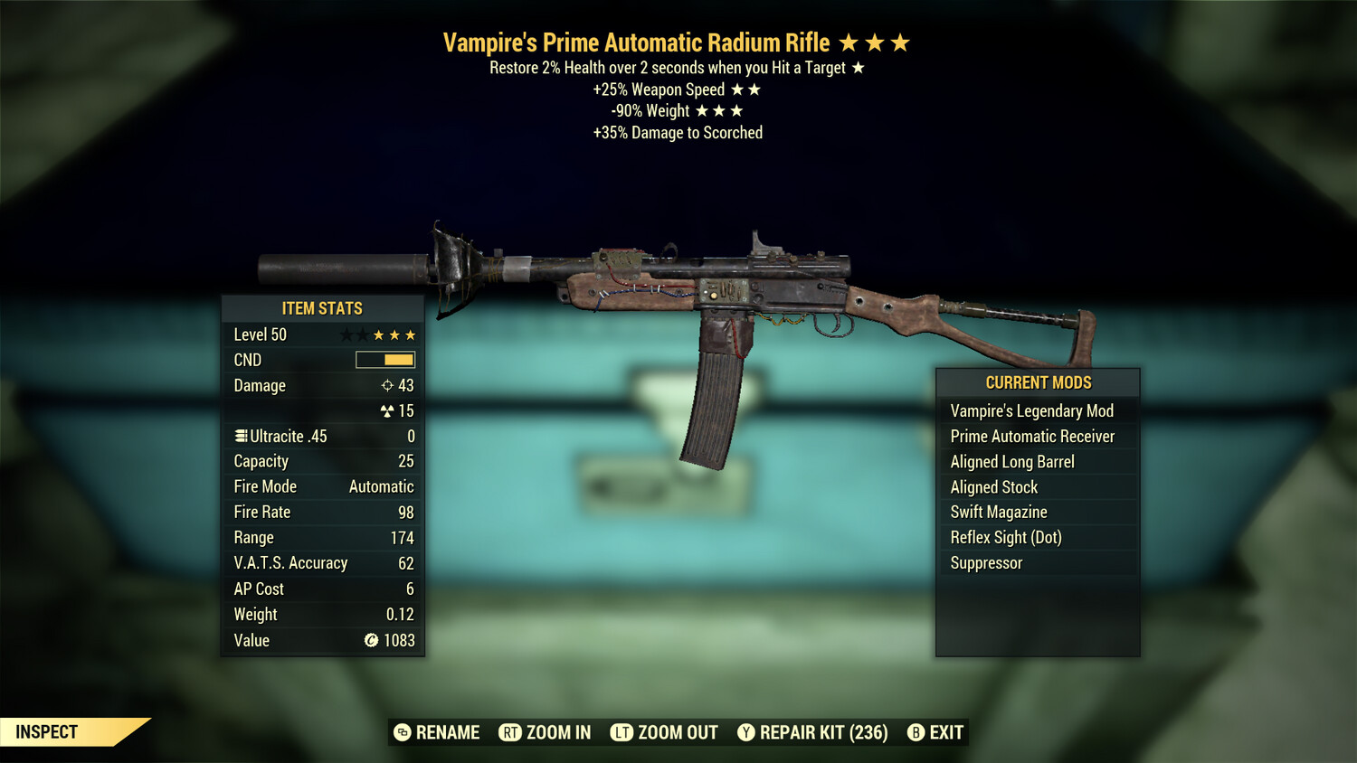 Vampire 25/90 Radium Rifle