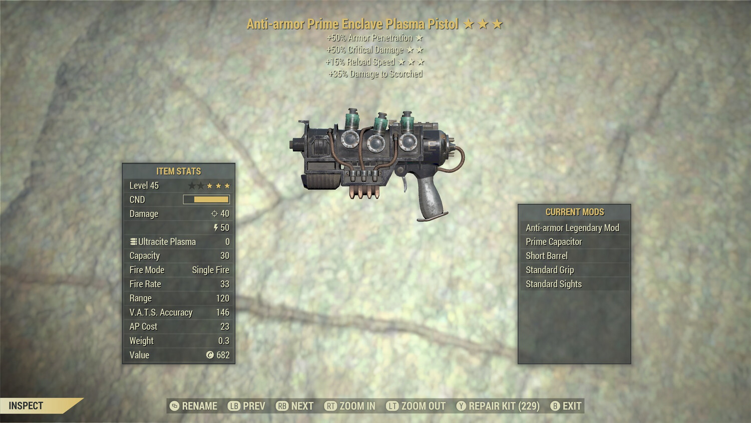 Anti Armor 50/15 Enclave Plasma Pistol + Flamer Mod Box