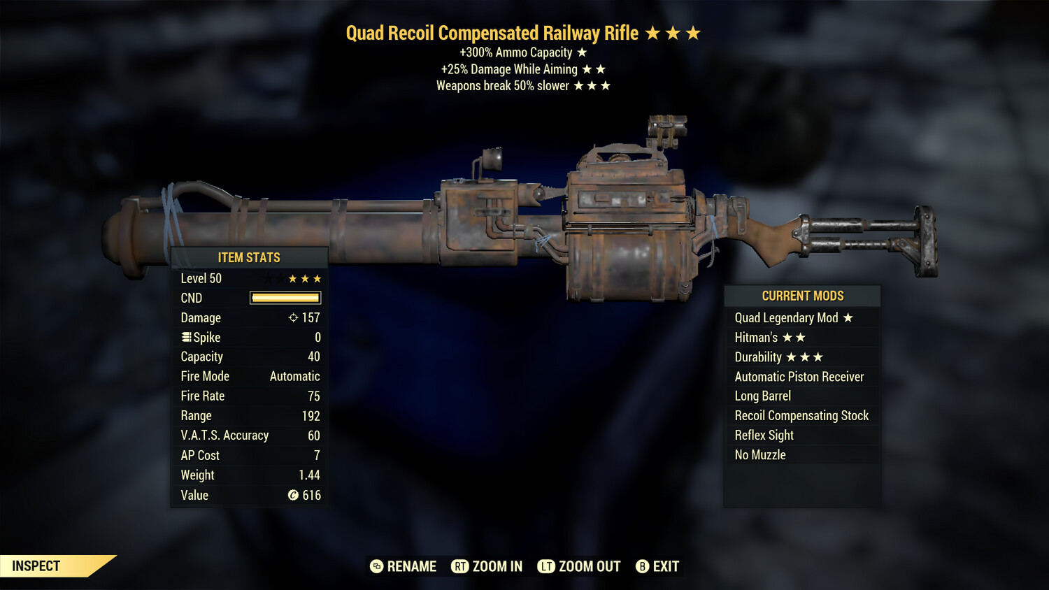 Quad 25A/Durability Railway Rifle