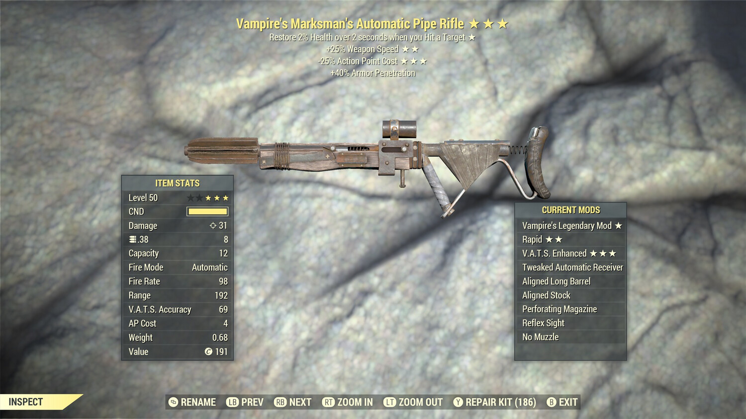 Vampire 25/25 Pipe Rifle