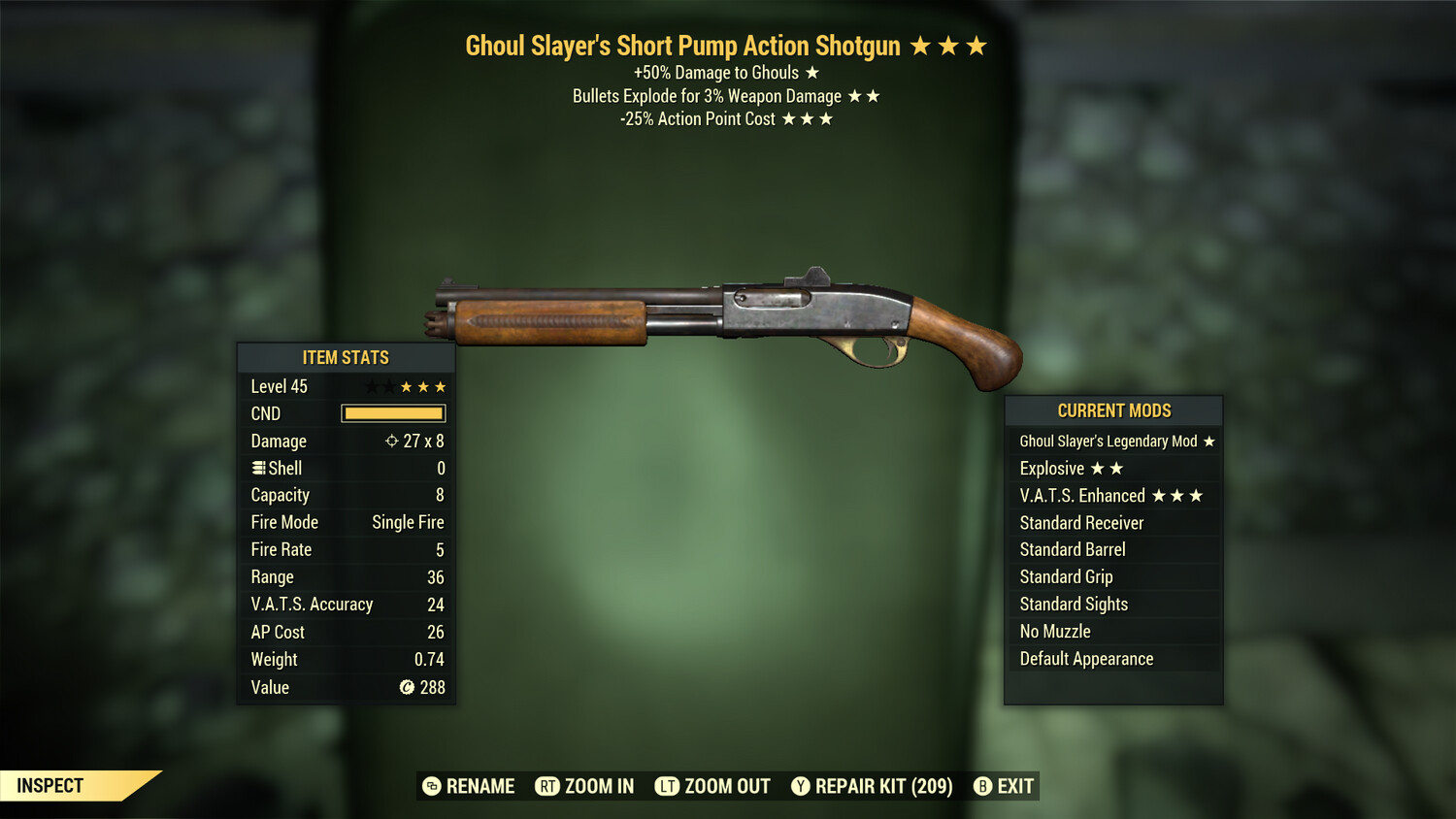 Ghoul Slayers Explosive 25 Pump Action Shotgun