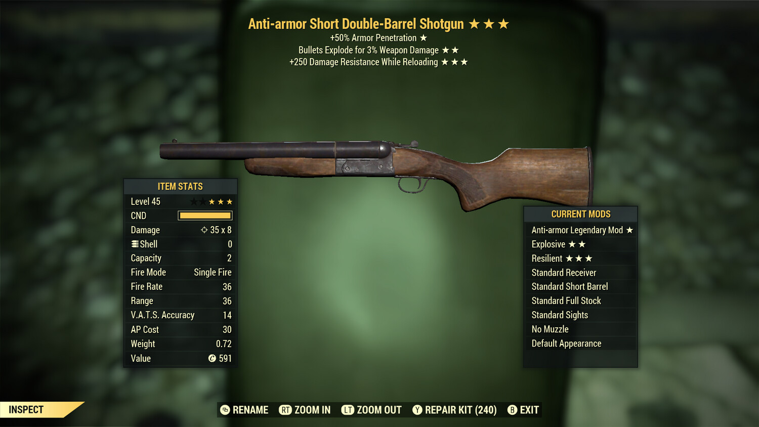 Anti Armor Explosive 250 Double Barrel Shotgun