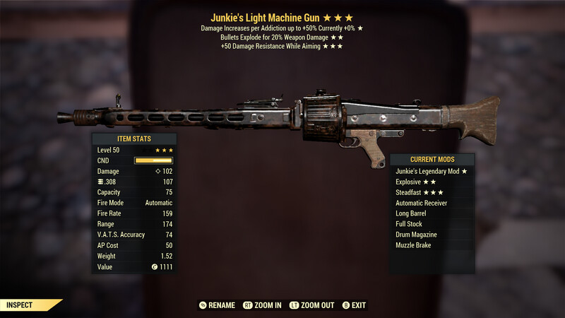 Junkie Explosive 50 Light Machine Gun