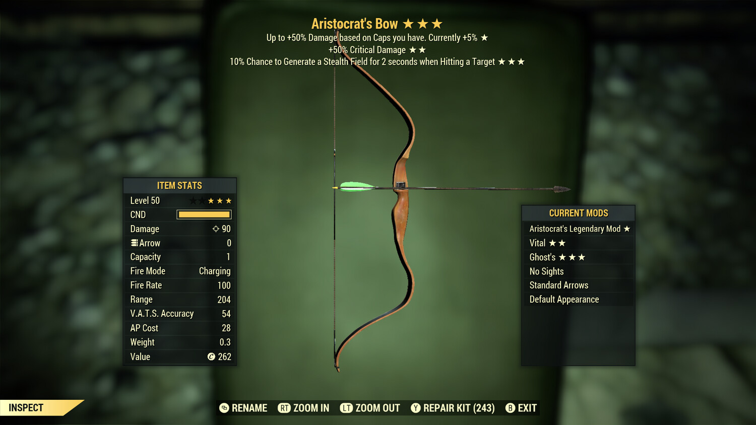Aristocrat 50/Stealth Bow