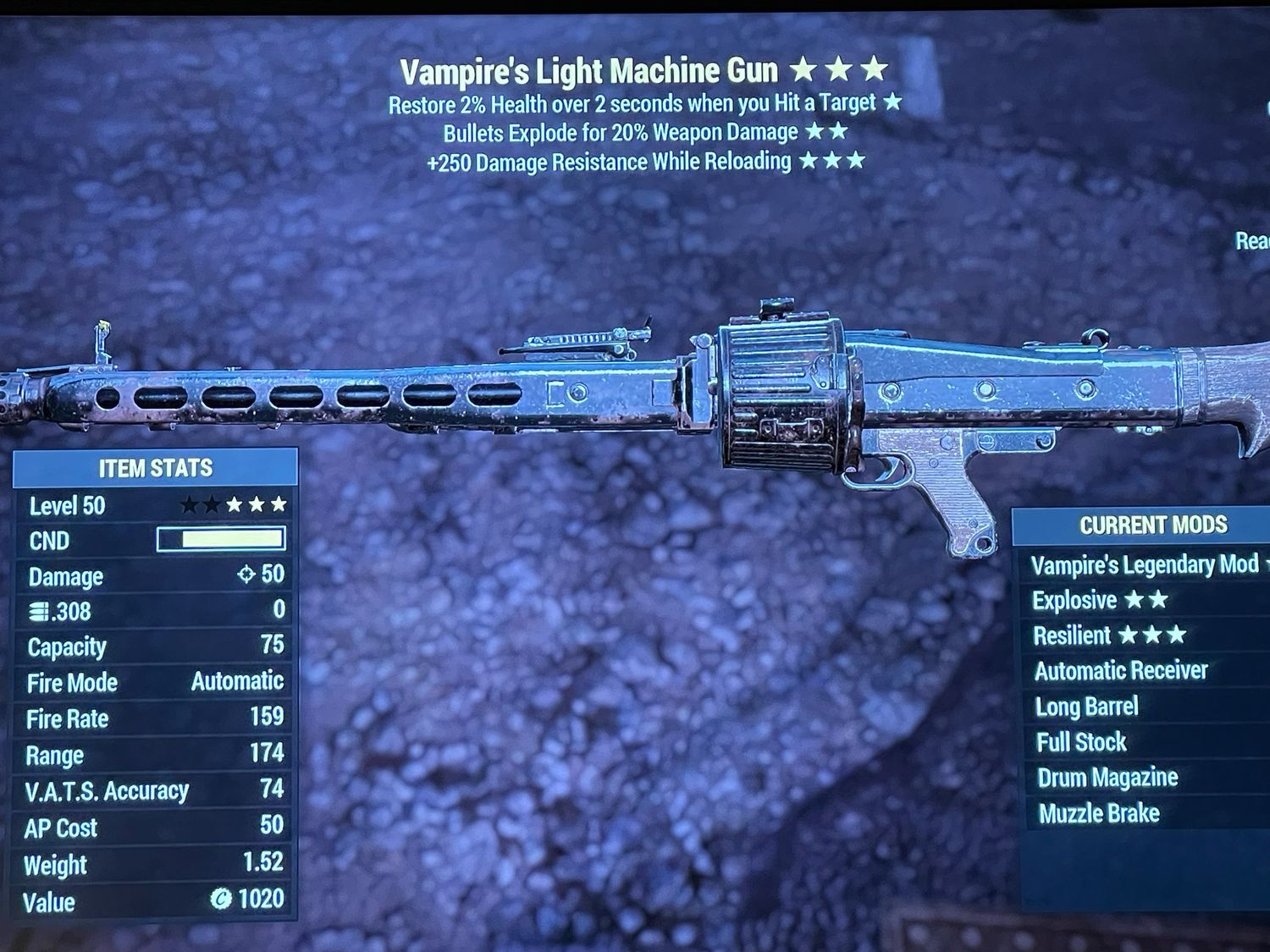 Vampire Explosive 250 Light Machine Gun