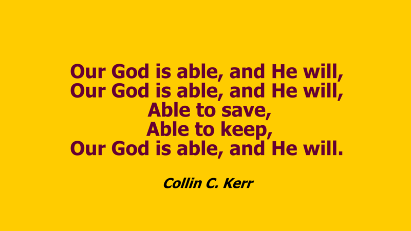 Our God is able card