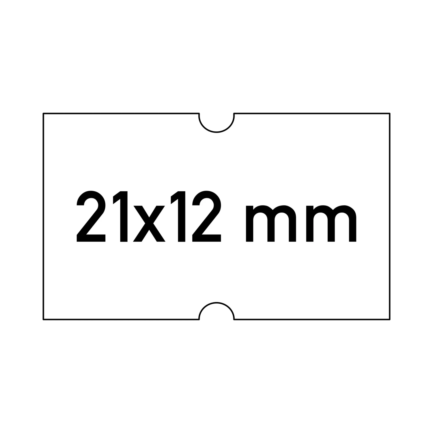 Price tags 21x12 mm
