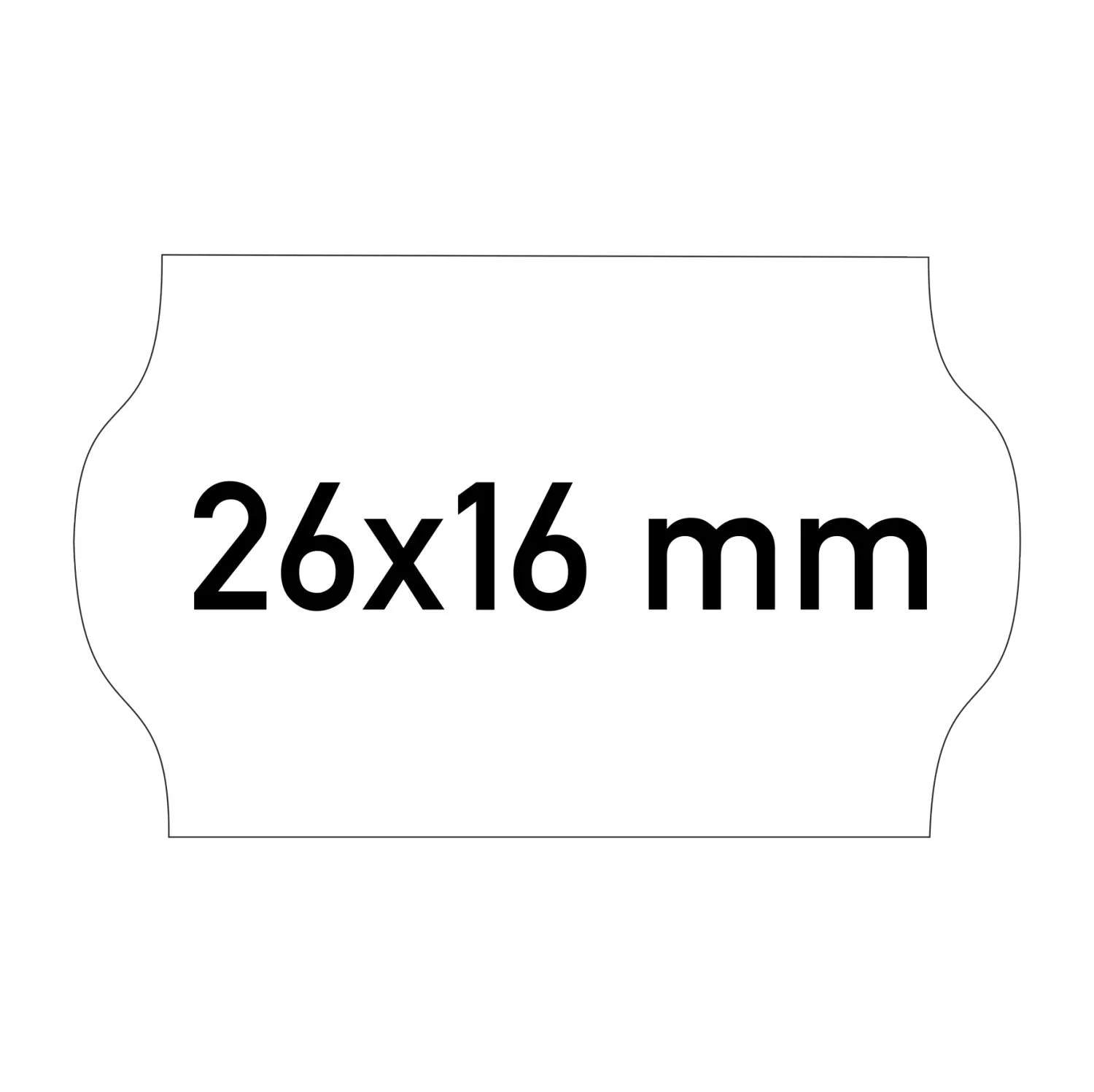 Price tags 26x16 mm