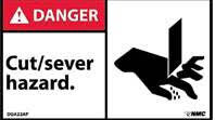 Caution Cut/Sever warning sticker (50pcs) 3X2 inches