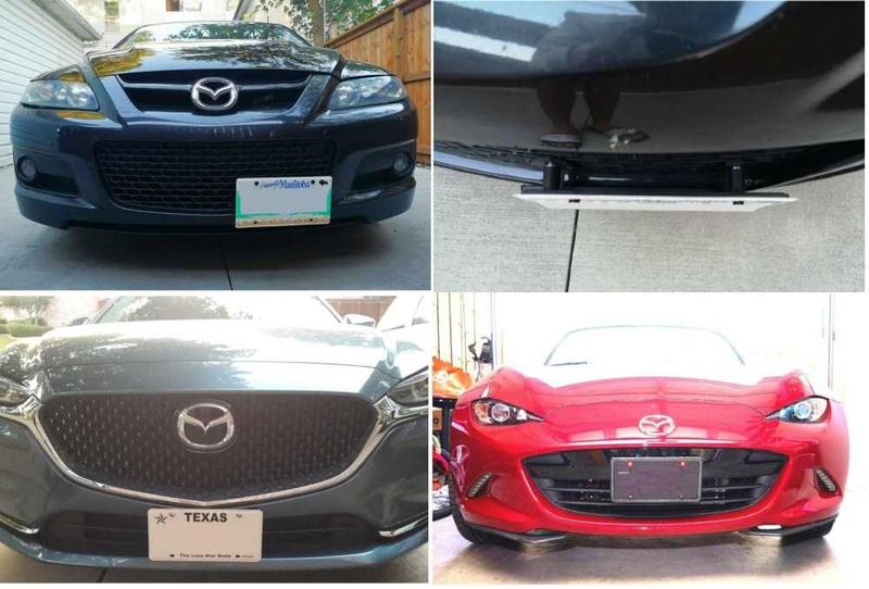 SLY BRACKET MAZDA TRUE NO DRILL LICENSE PLATE BRACKET MOUNT HOLDER ...