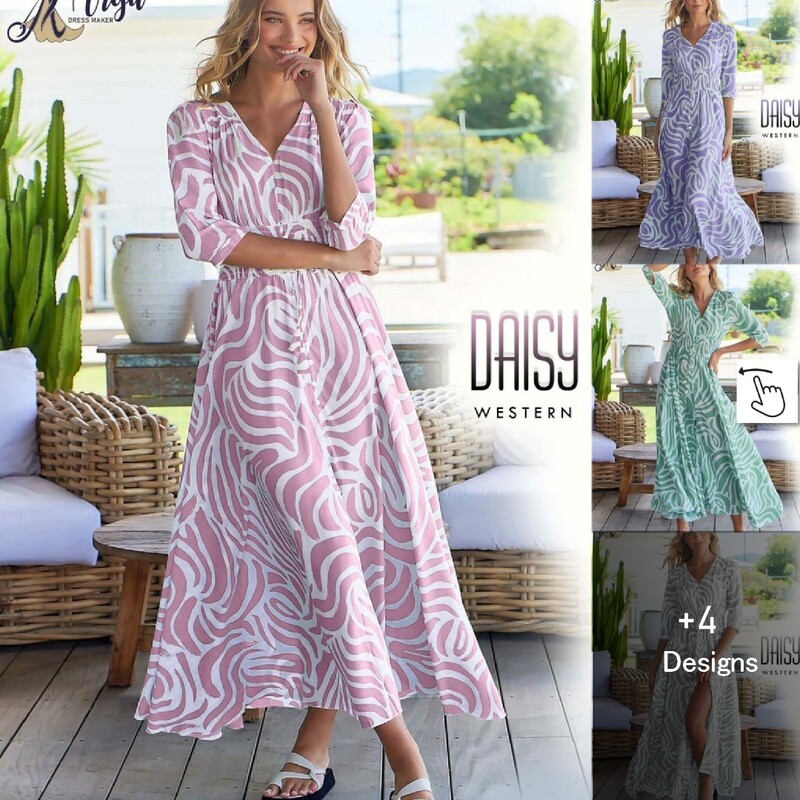 Daisy Western maxi dress
