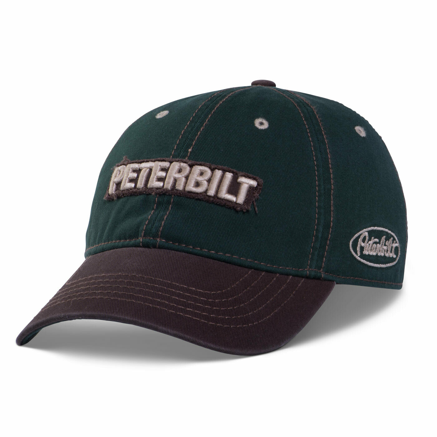 Peterbilt Forest Green & Brown Block Letter Hat | Commerical Truck ...