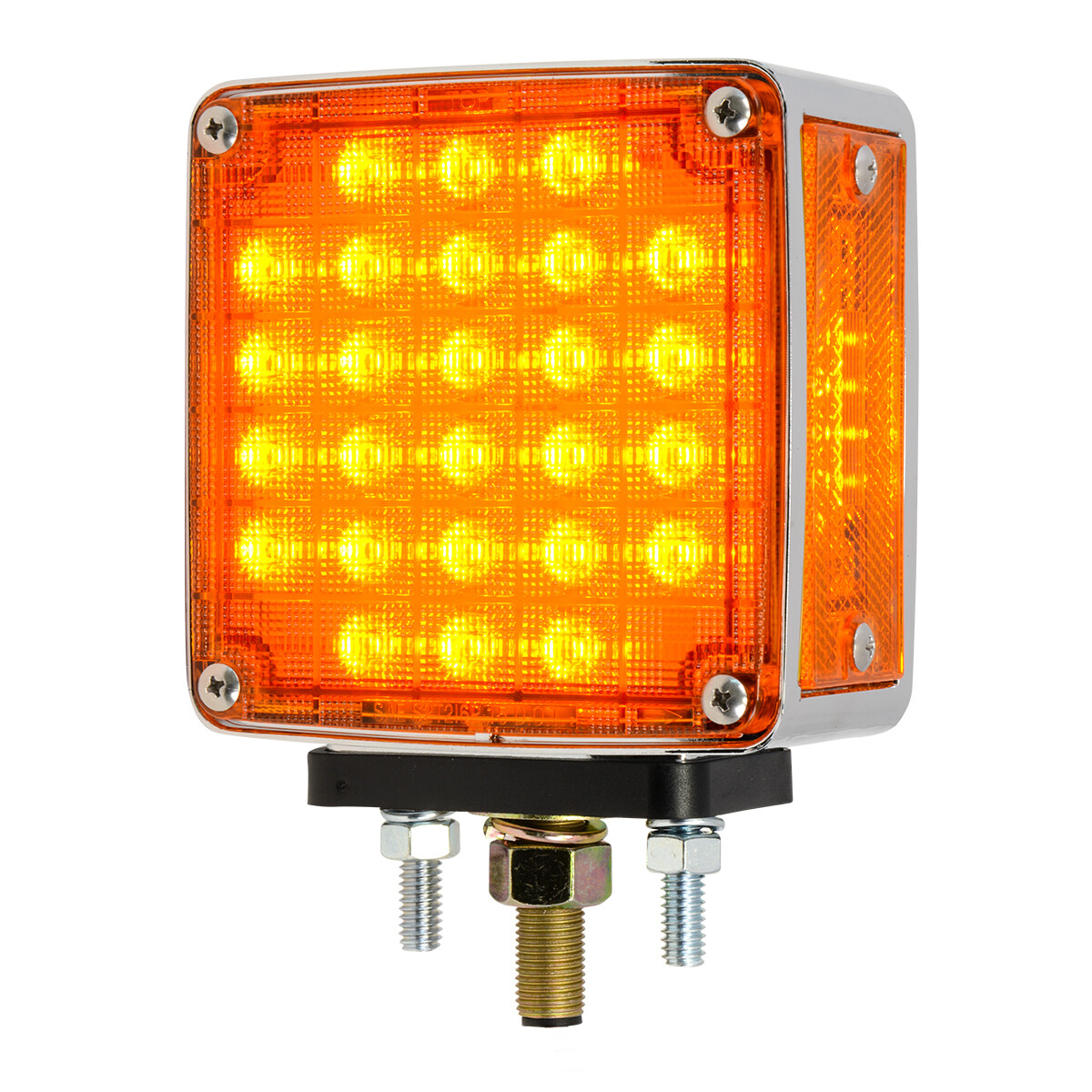 Grand General Amber/Red Square Double Face Smart Dynamic LED Pedestal ...