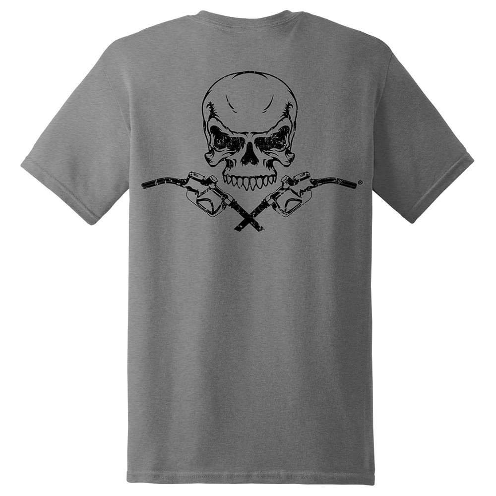Diesel Life Skull & Pumps Short Sleeve T-Shirt - Gray w/ Black ...