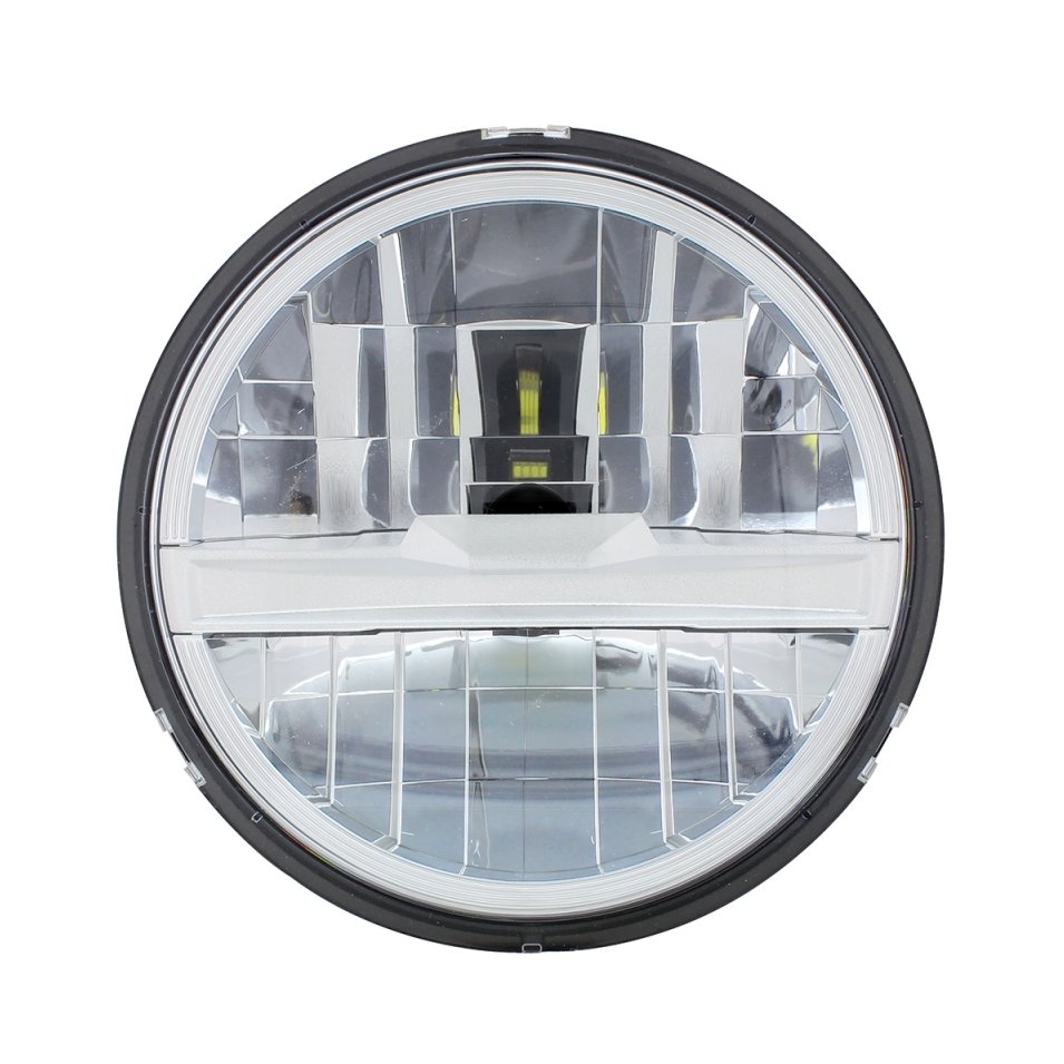 United Pacific 5-3/4" Silver Ultralit 8 High Power LED Headlight Bulb ...