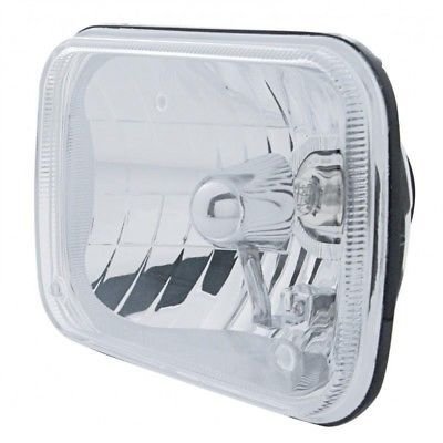 United Pacific 5" x 7" Crystal Rectangular Headlight w/ Plastic Lens ...