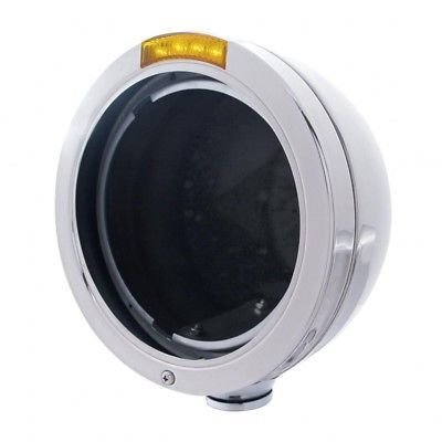 United Pacific Stainless Steel Bullet Classic Headlight Housing w/ 4 ...