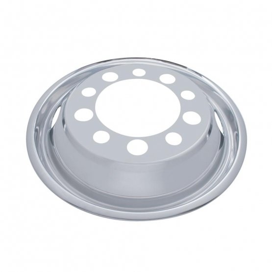United Pacific 22-1/2" O.D. Stainless Steel Front Wheel Cover w/ 2 Vent ...