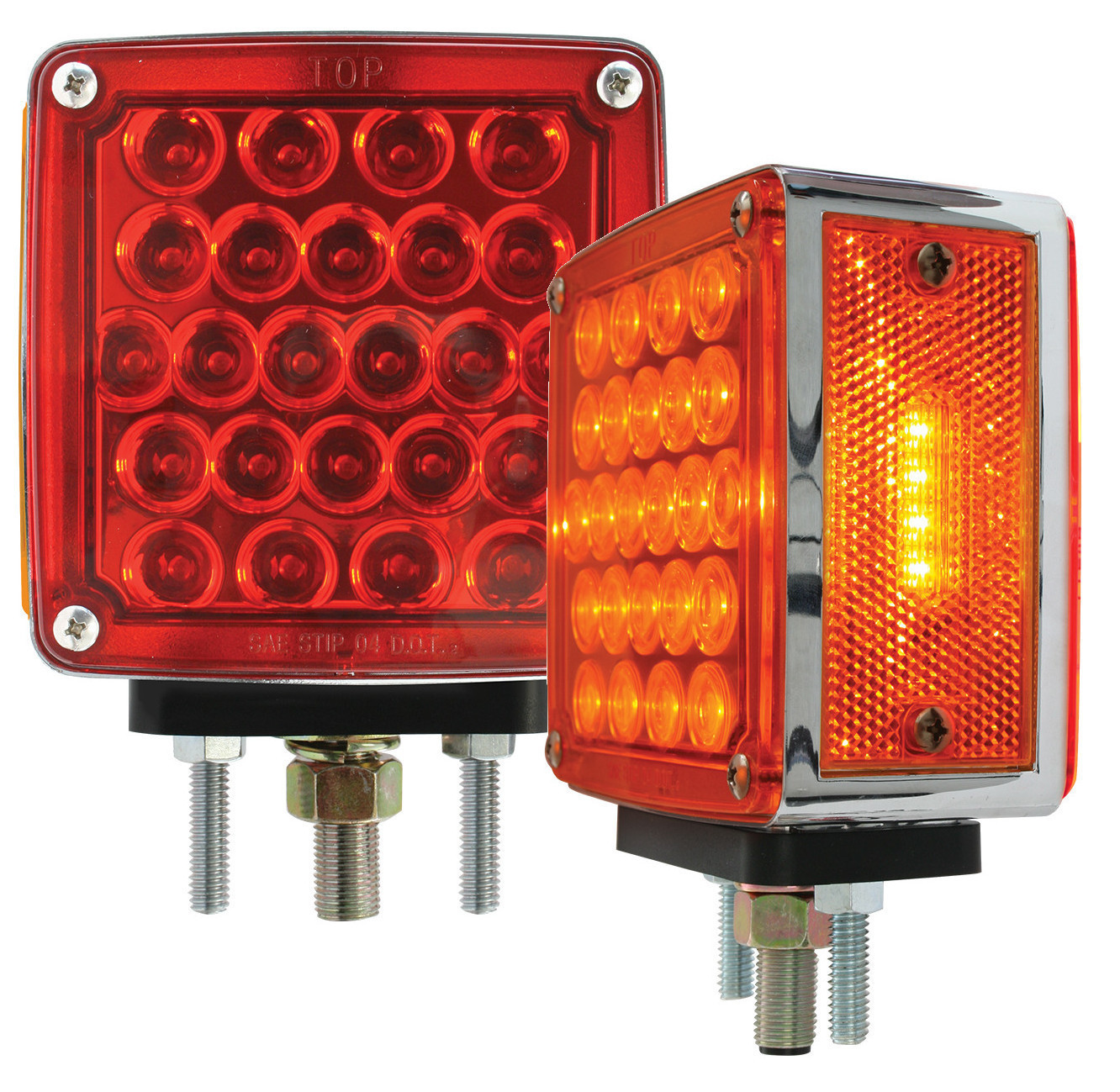 Grand General Square Double Face Pearl LED Pedestal Light Twin Pack ...