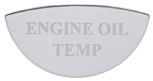 United Pacific Stainless Steel "Engine Oil Temperature" Gauge Emblem ...