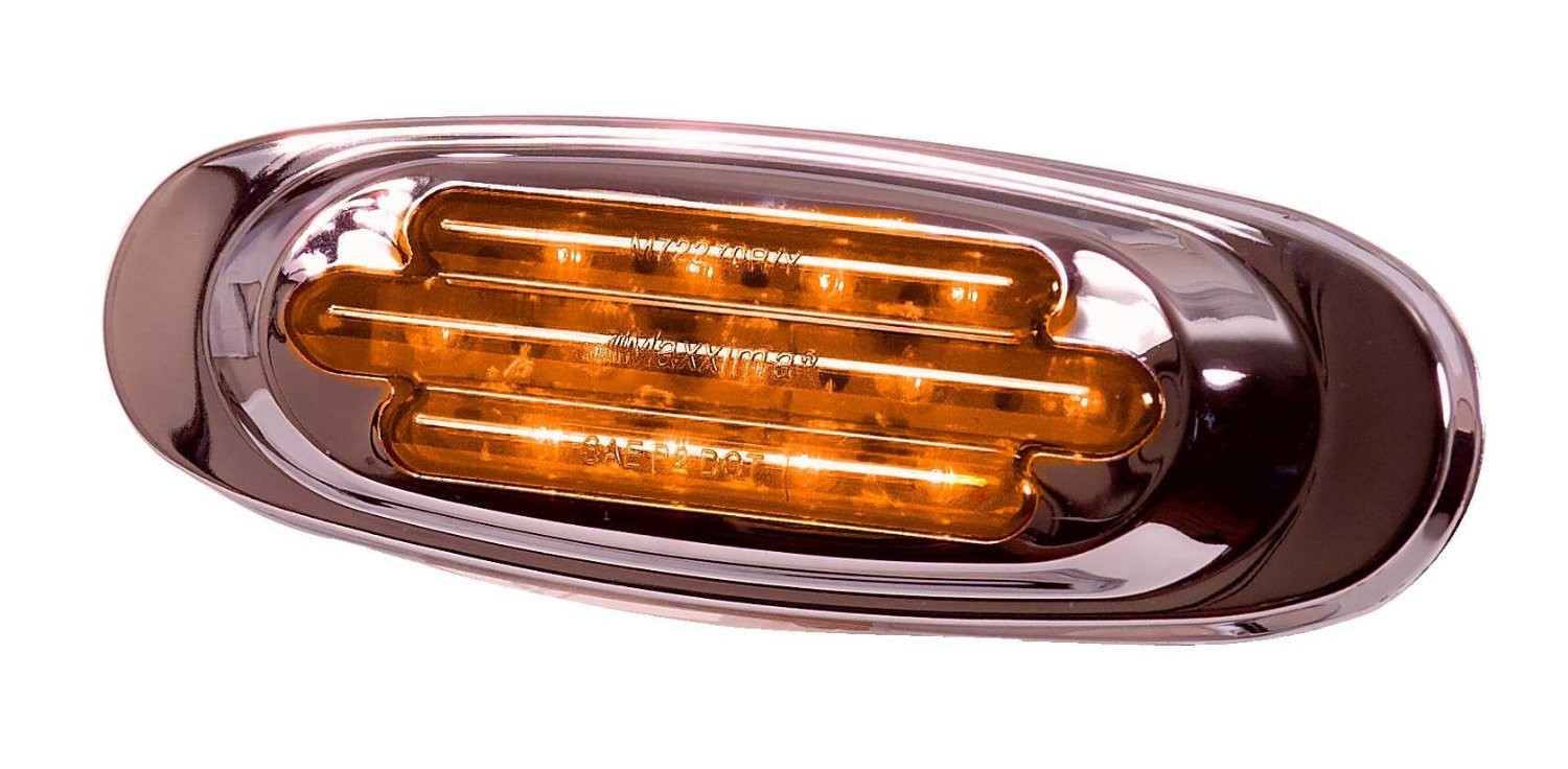 Maxxima Chrome Oval Amber 13 LED Clearance Marker Light | Shop for ...