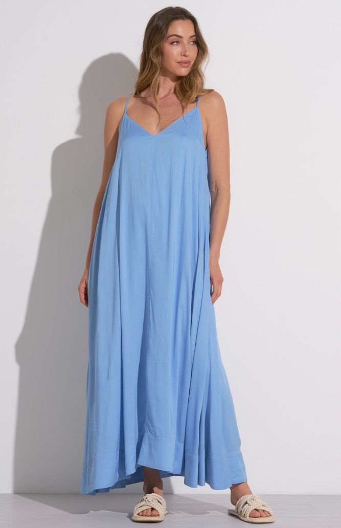 Elan RY50079 Maxi Dress-Sky Blue