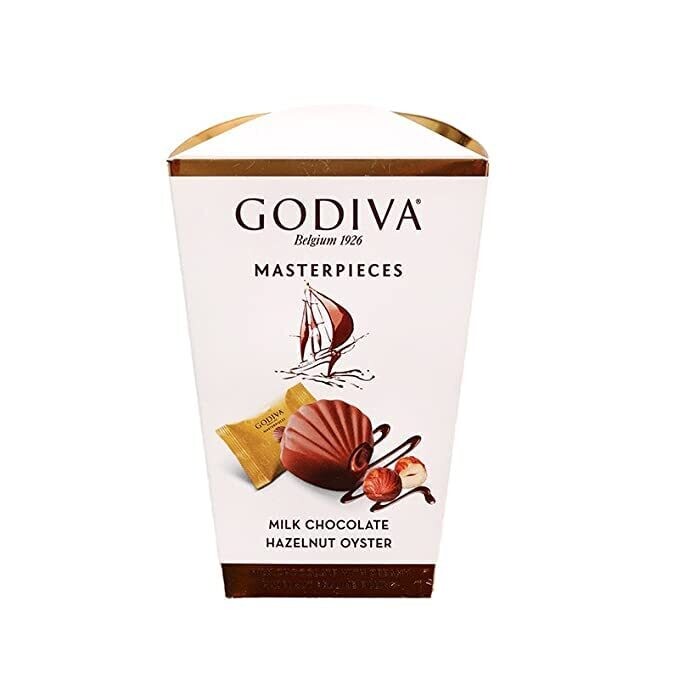 Godiva Masterpiece Milk Chocolate Hazelnut Oyster Box (Imported) 117g ...