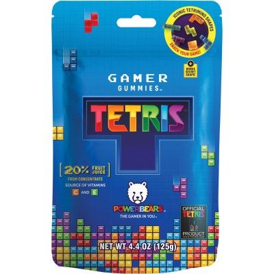 Powerbears Tetris Gamer Gummies Bag 4.4 oz (125g)