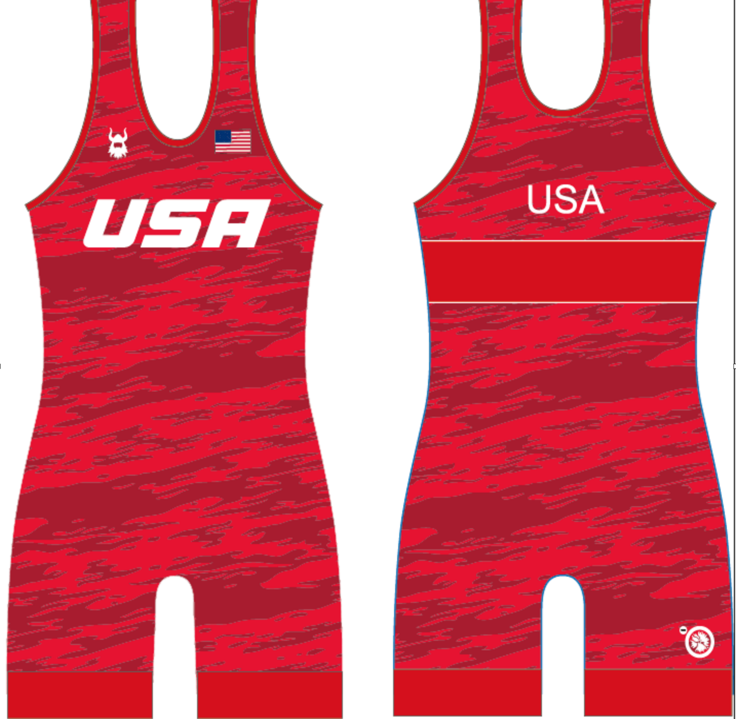 USA RED STRIKER SINGLET