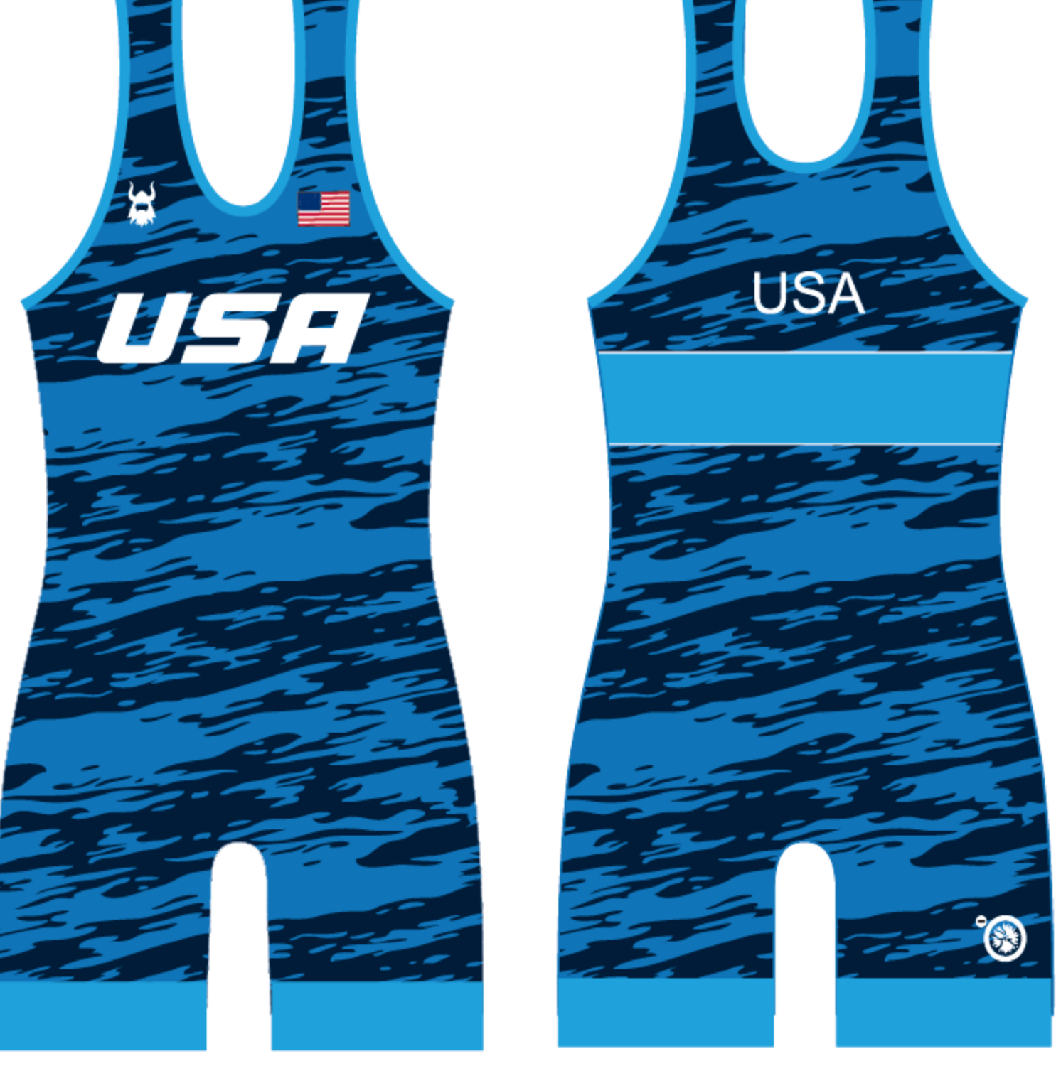 USA BLUE STRIKER SINGLET