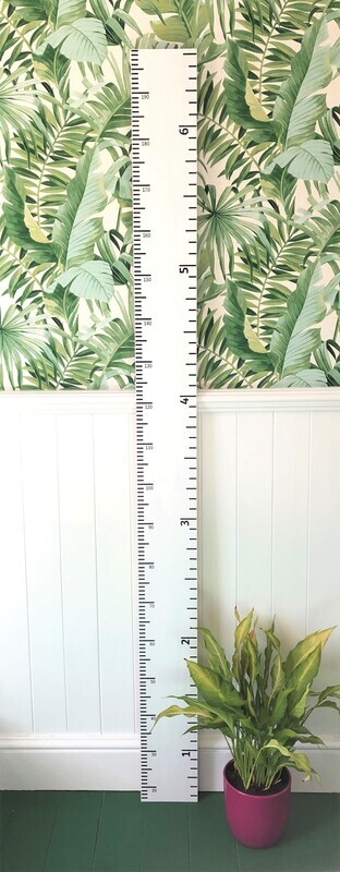 Family Height Chart Ruler, Wooden Handmade Wall Ruler