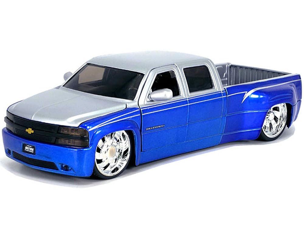 1999 Chevrolet Silverado Dually Plata/Azul Rines KMC