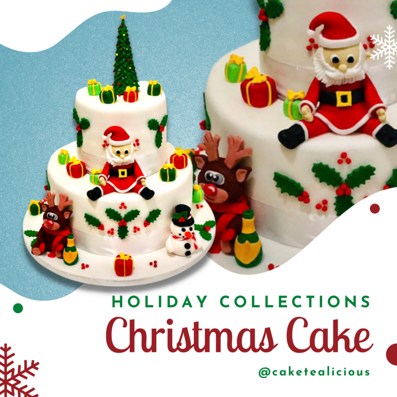 2-Layer Christmas Cake