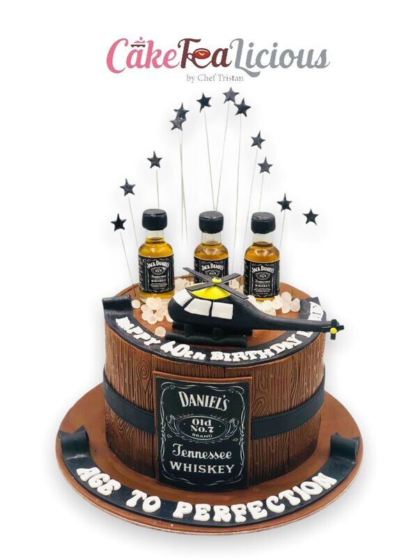 JD Cake with Helicopter 3D