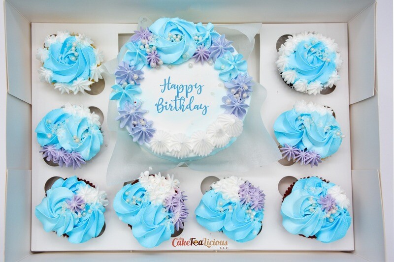 Pastel Blue Bento Cake