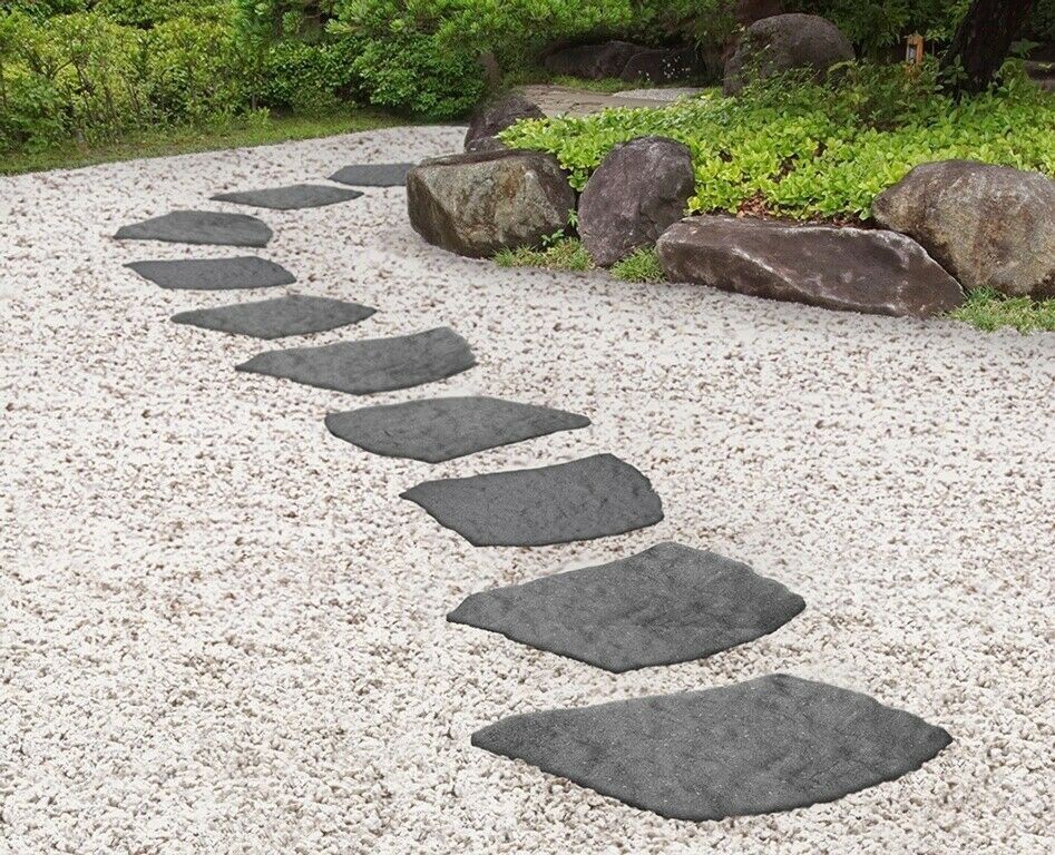 4 x Primeur Grey Recycled Rubber Stepping Stones - Supply Outlet