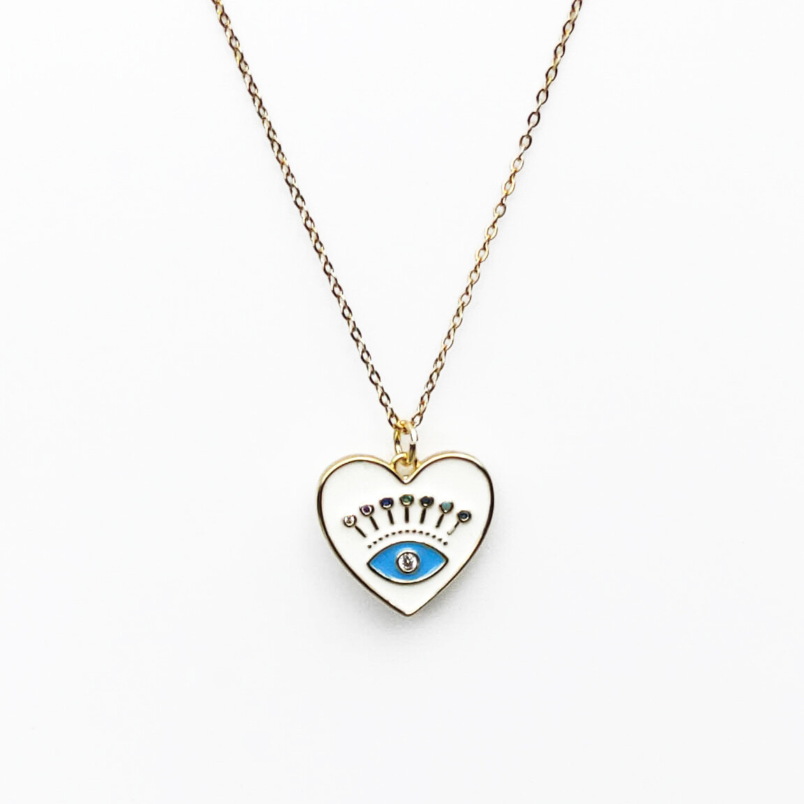 Evil eye Heart necklace
