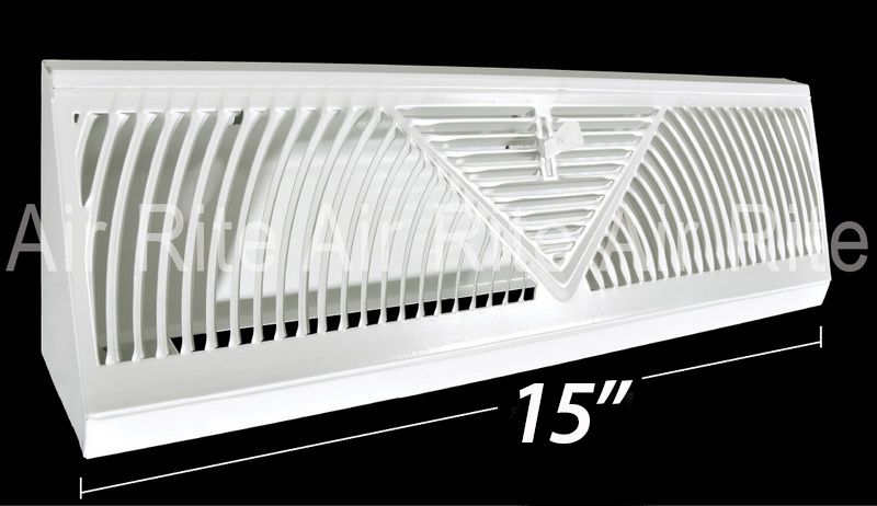Baseboard Register 15" (White) - Home Air Filters, Baseboard Registers ...
