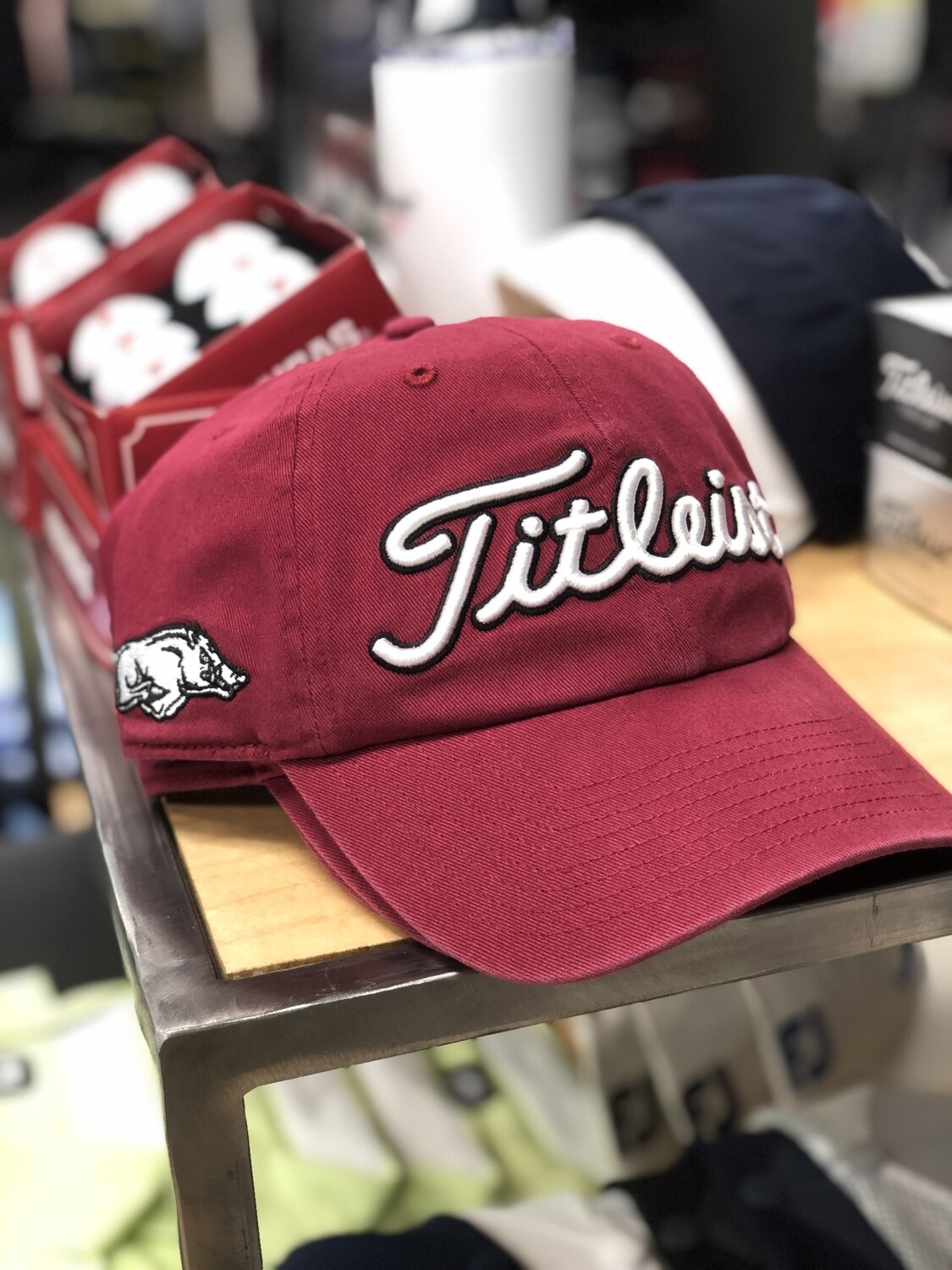 Red Razorbacks Titleist Hat