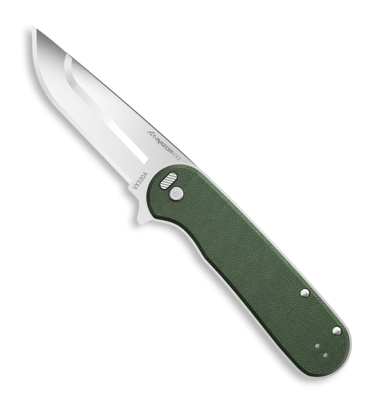 Outdoor Edge Razor VX3 3.0" EDC Knife - Green | Pro-Outdoor