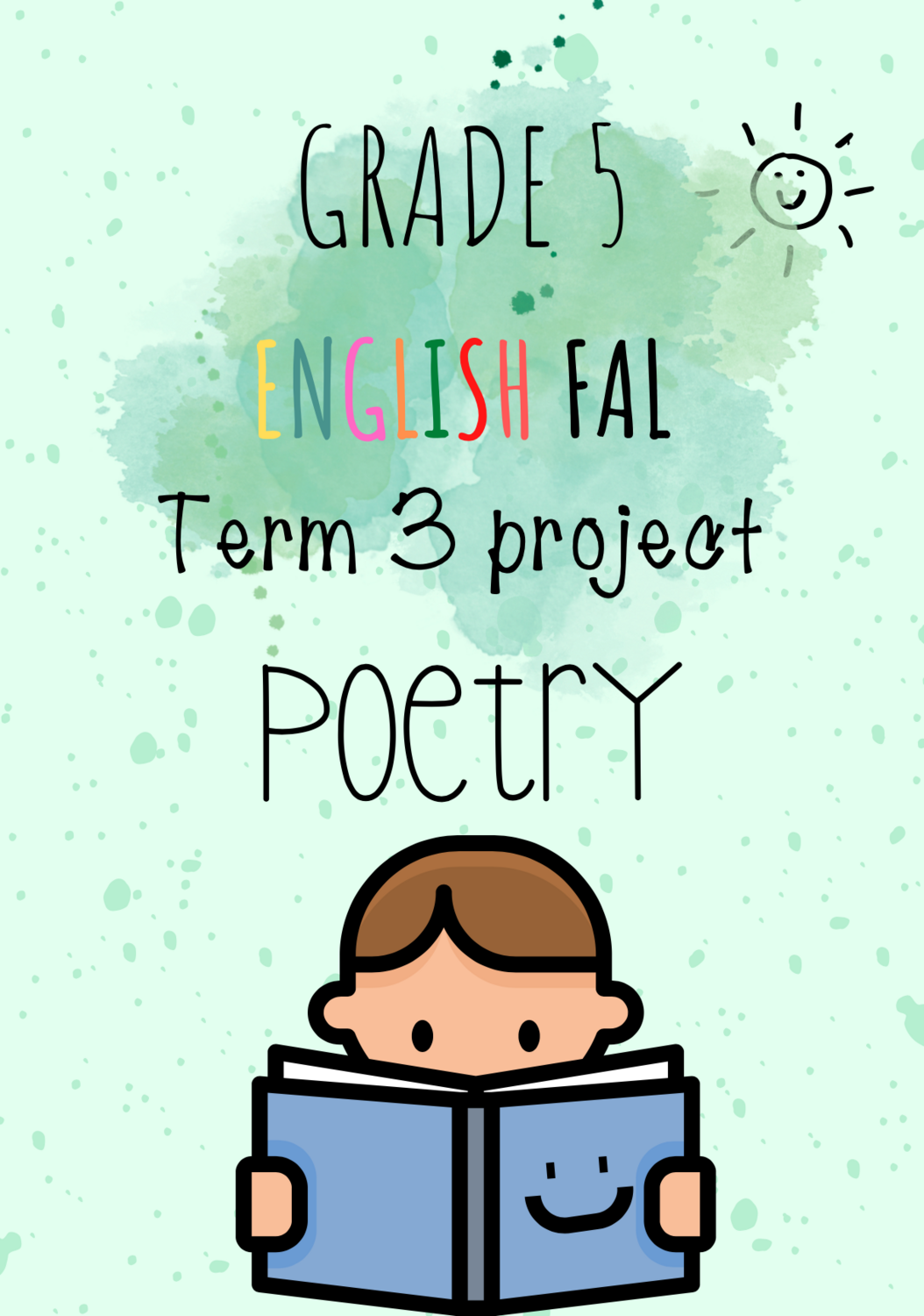 Grade 5 English First Additional Language Term 3 Project poetry 
