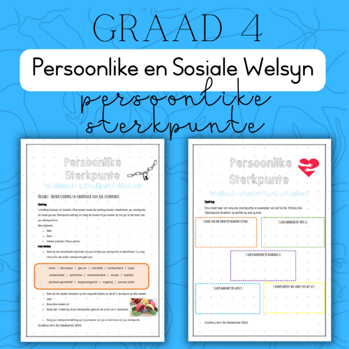 Graad 4 PSW Persoonlike sterkpunte