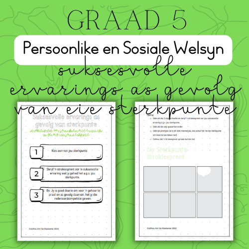 Graad 5 PSW Suksesvolle ervarings as gevolg van eie sterkpunte