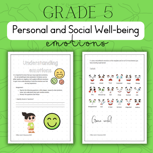 Grade 5 PSW Emotions